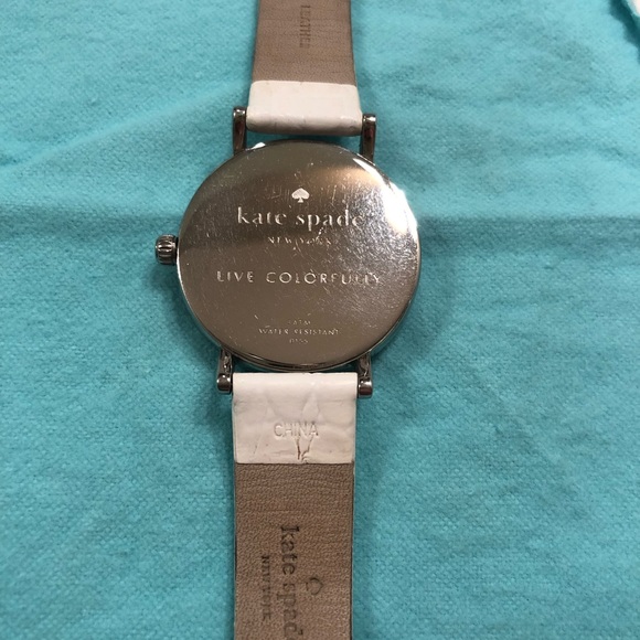 kate spade | Accessories | Kate Spade White Leather Mother Of Pearl ...